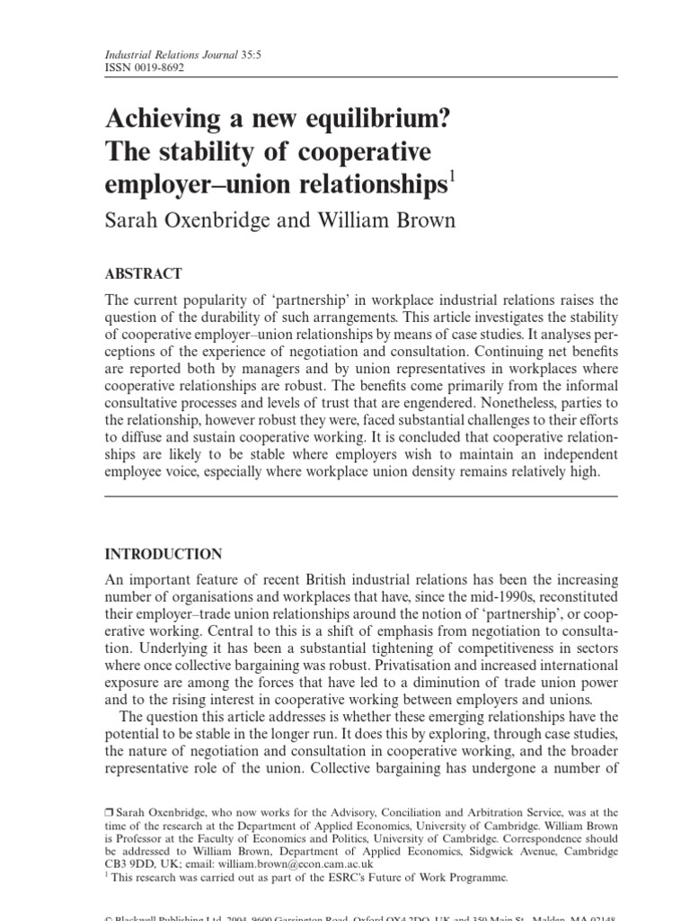 Coop Employer Employee | PDF | Negotiation | Trade Union