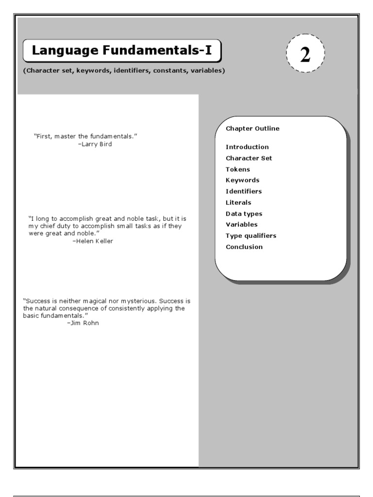 Lesson2 - Language Fundamentals1 | PDF | Data Type | Integer (Computer Science)
