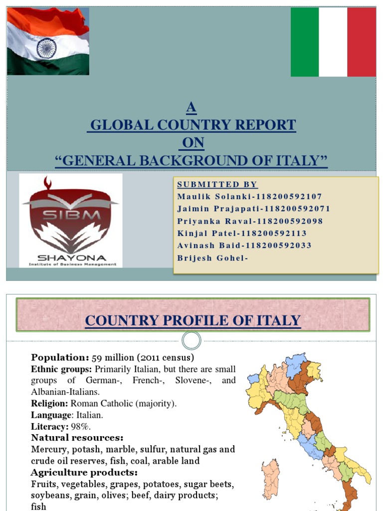 Italy's Population and Key Facts | PDF