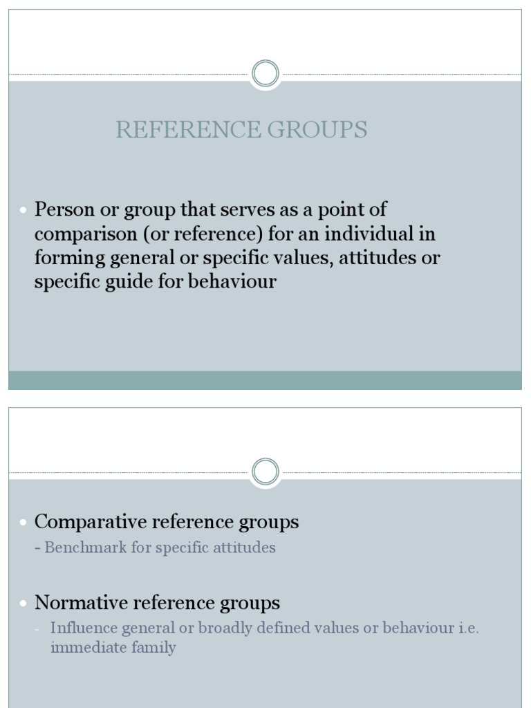 Reference Groups | PDF