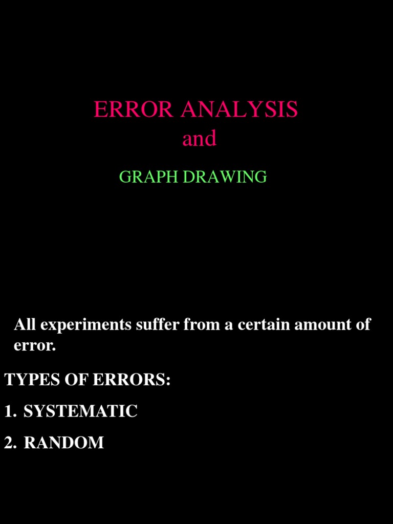 Error Analysis And: Graph Drawing | PDF | Observational Error | Errors And Residuals