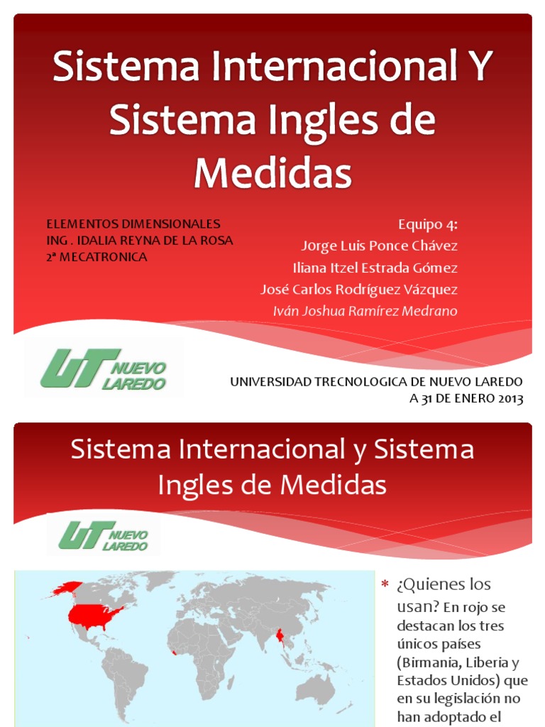 Sistema Internacional Y Sistema Ingles de Medidas | PDF | Sistema ...