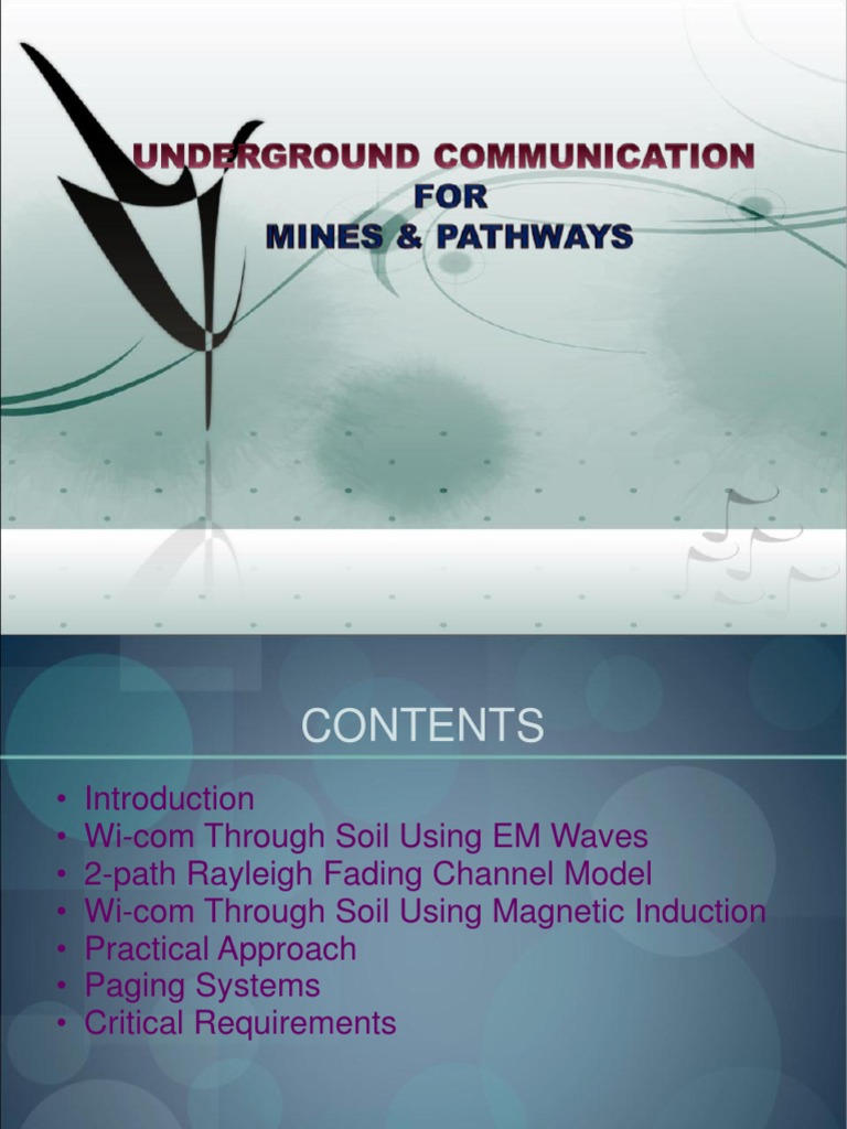 Underground Communication | PDF | Wireless | Electromagnetic Radiation
