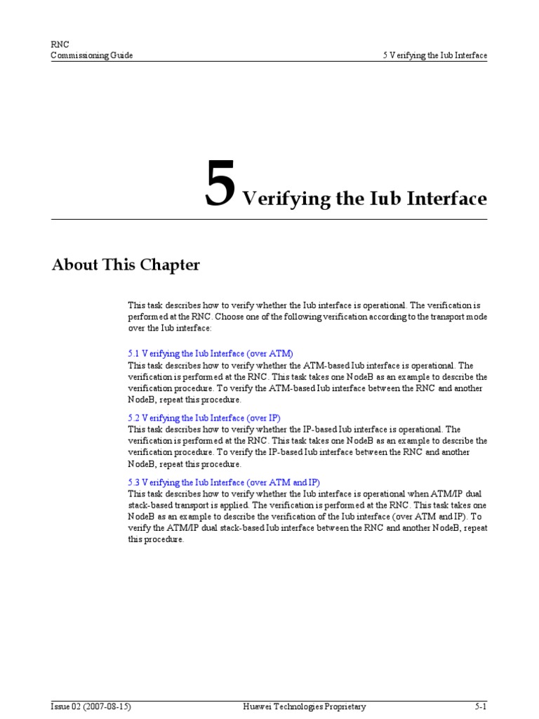 Verifying The Iub Interface: About This Chapter | PDF | Asynchronous ...