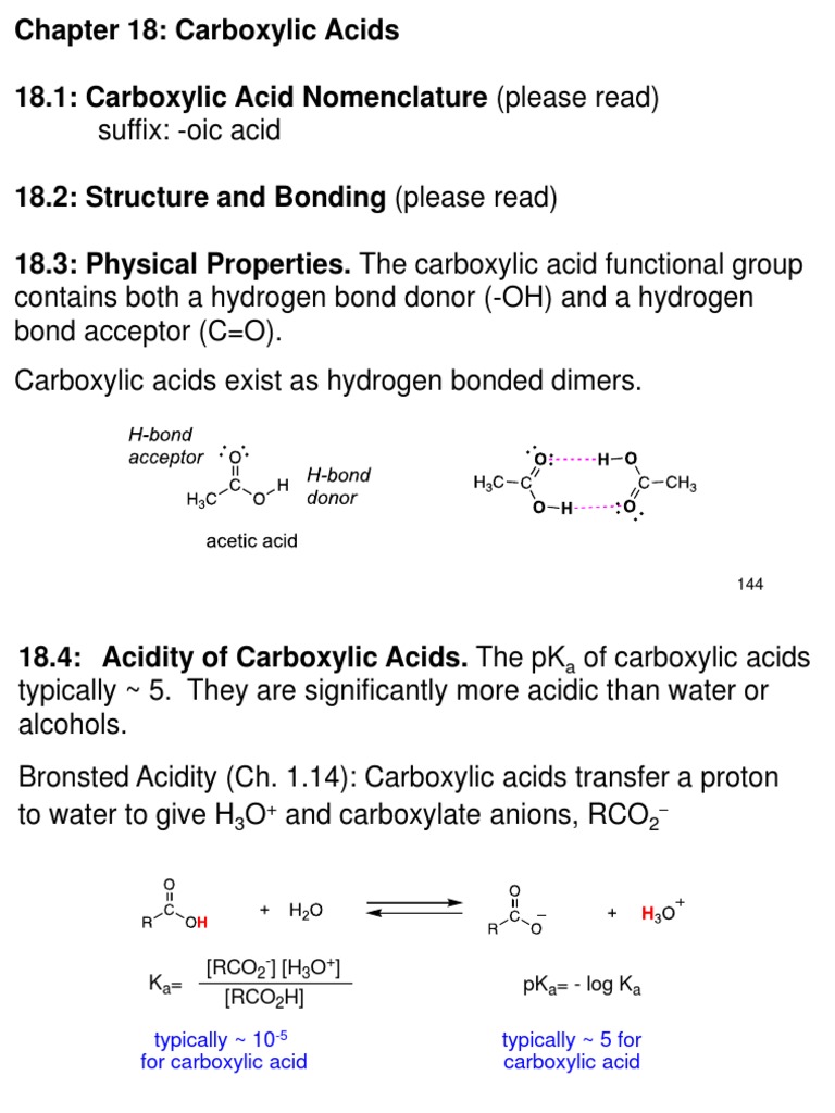 Suffix: - Oic Acid: Chapter 18: Carboxylic Acids 18.1: Carboxylic Acid ...