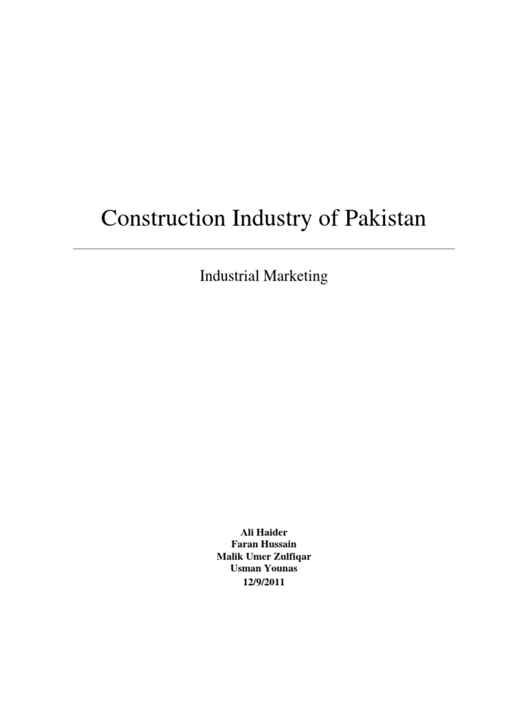 Construction Industry of Pakistan | PDF | Pakistan | Economic Growth