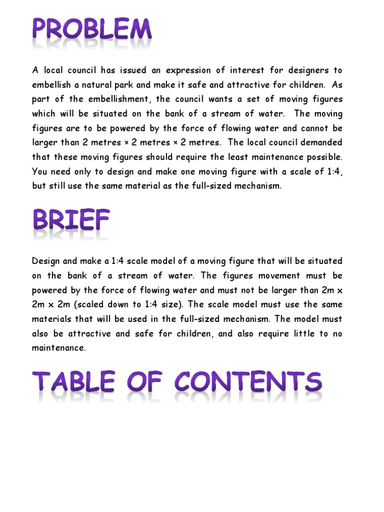 Design & Technology Form 5 O'Level Folio | Lever | Gear