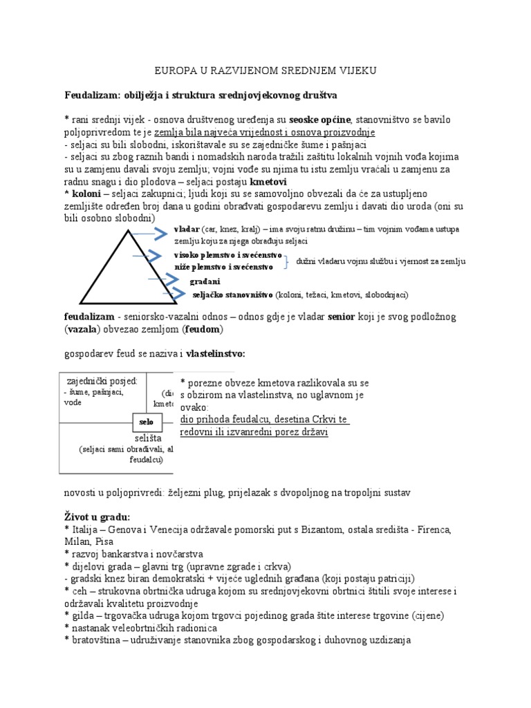 Europa U Razvijenom Srednjem Vijeku | PDF
