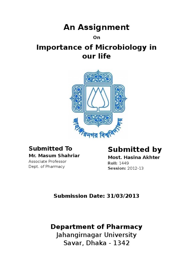 An Assignment: Importance of Microbiology in Our Life | PDF