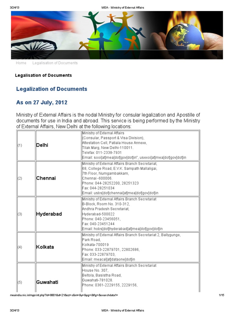 MEA - Ministry of External Affairs | PDF | Government Of India | Government