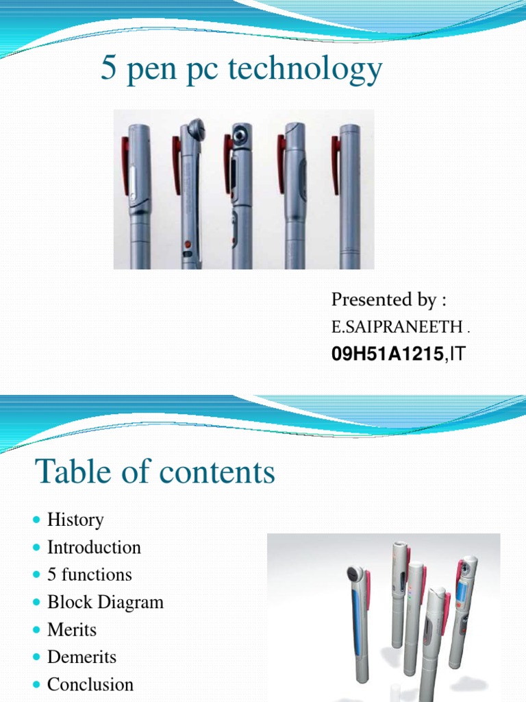 5 Pen PC Technology Powerpoint Presentation | PDF | Computer Keyboard ...