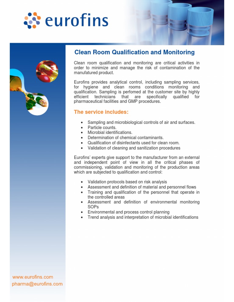 Clean Room Qualification Services | PDF