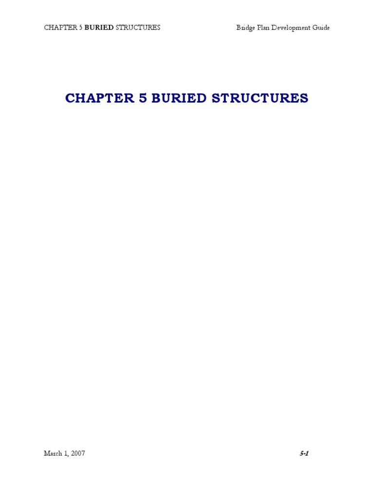 Chapter 5 Buried Structures Bridge Plan Development Guide | PDF ...