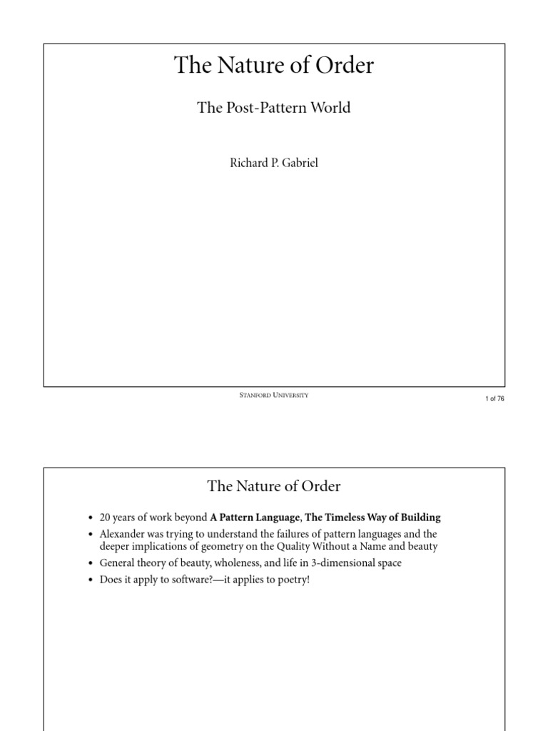 Nature of Order | PDF | Window | Science