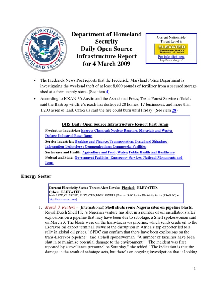 DHS Daily Report 2009-03-04 | PDF | Visa Inc. | Credit Card
