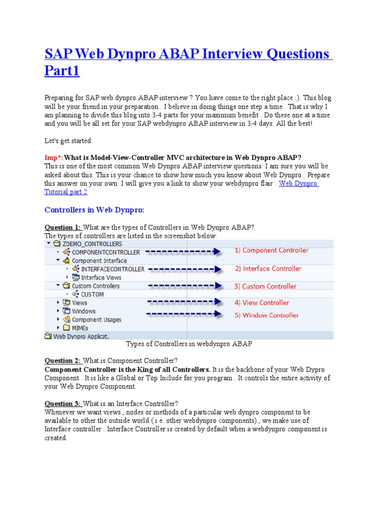 SAP Web Dynpro ABAP Interview Questions Part1 | PDF | Model–View–Controller | Computer Engineering