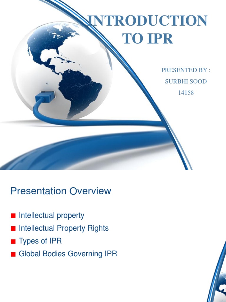 Introduction to Ipr | Intellectual Property | Trademark