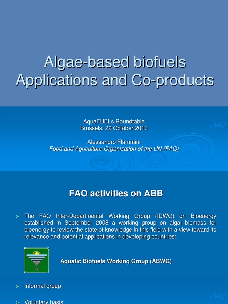 Algae - Based Biofuels Applications and Co - Products | PDF | Algae Fuel | Biofuel