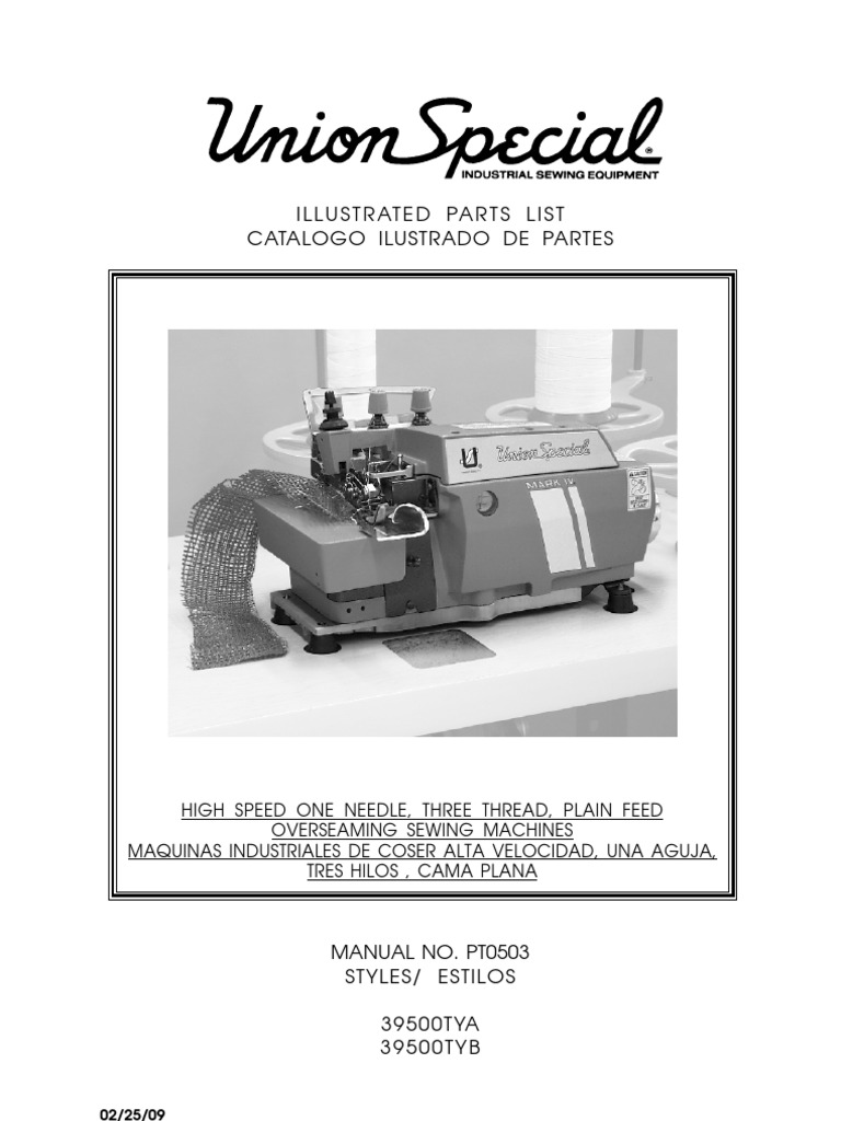 Illustrated Parts List Catalogo Ilustrado de Partes | PDF | Sewing ...