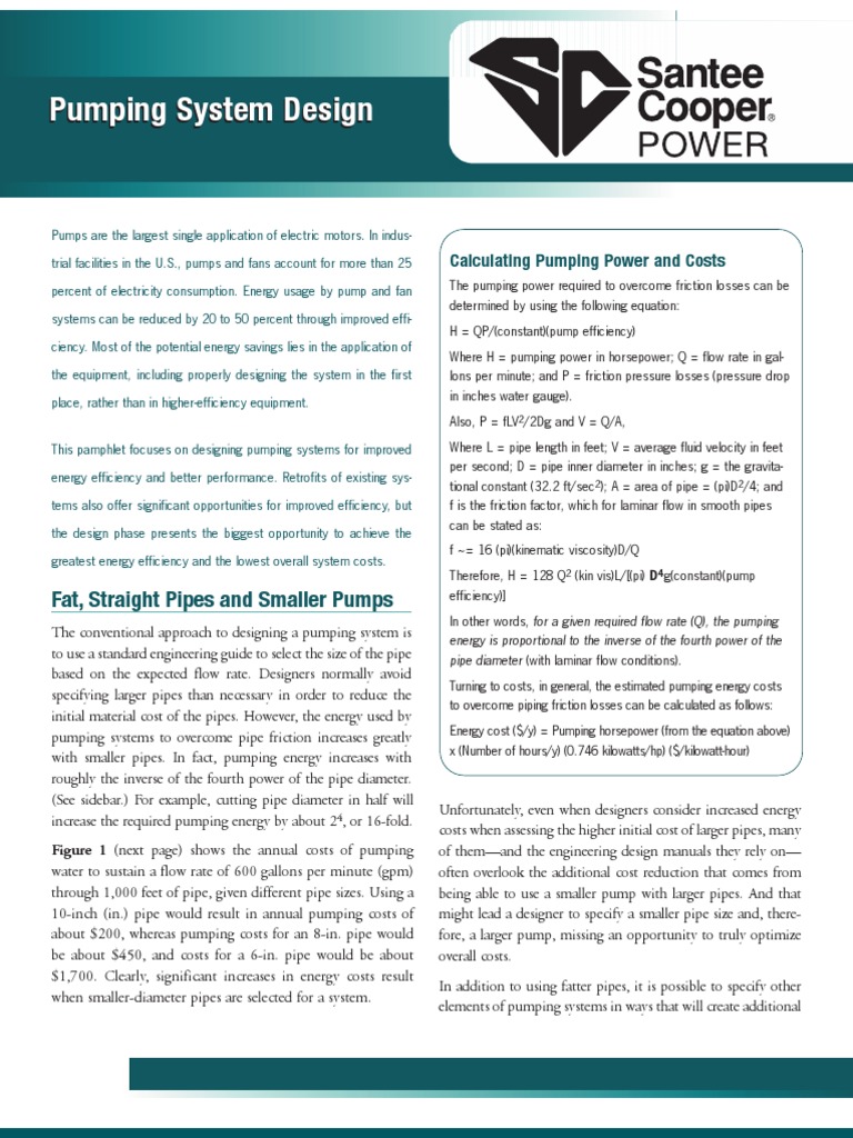 Pumping System Design | PDF | Pump | Pipe (Fluid Conveyance)