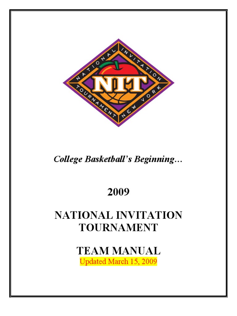 NIT Team Manual | PDF | Indemnity | Espn