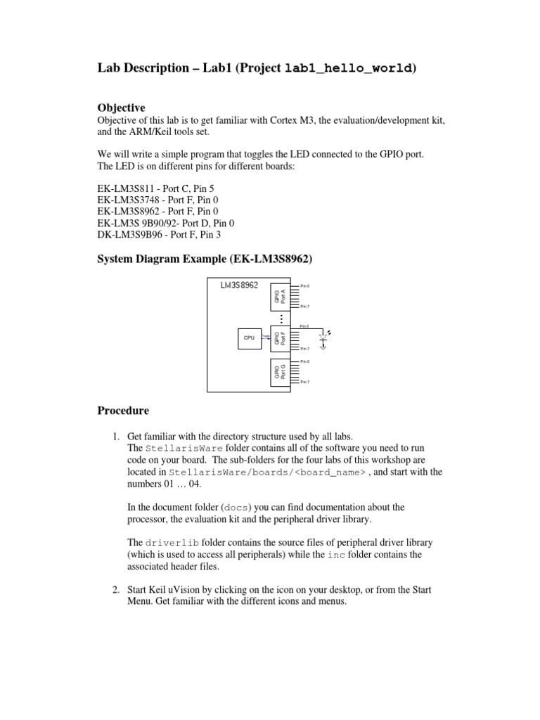 Lab Description - Keil Tools | PDF | Parameter (Computer Programming) | Web Page