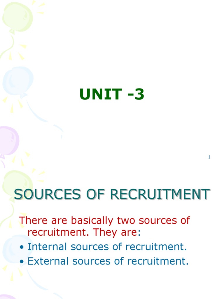 Recruitment Sources and Methods Guide | PDF | Employment Agency ...