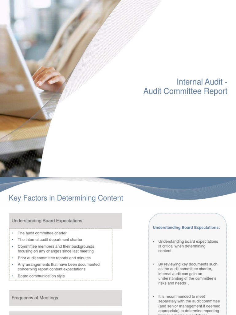 Internal Audit Committee Report Overview | PDF | Internal Audit | Audit ...