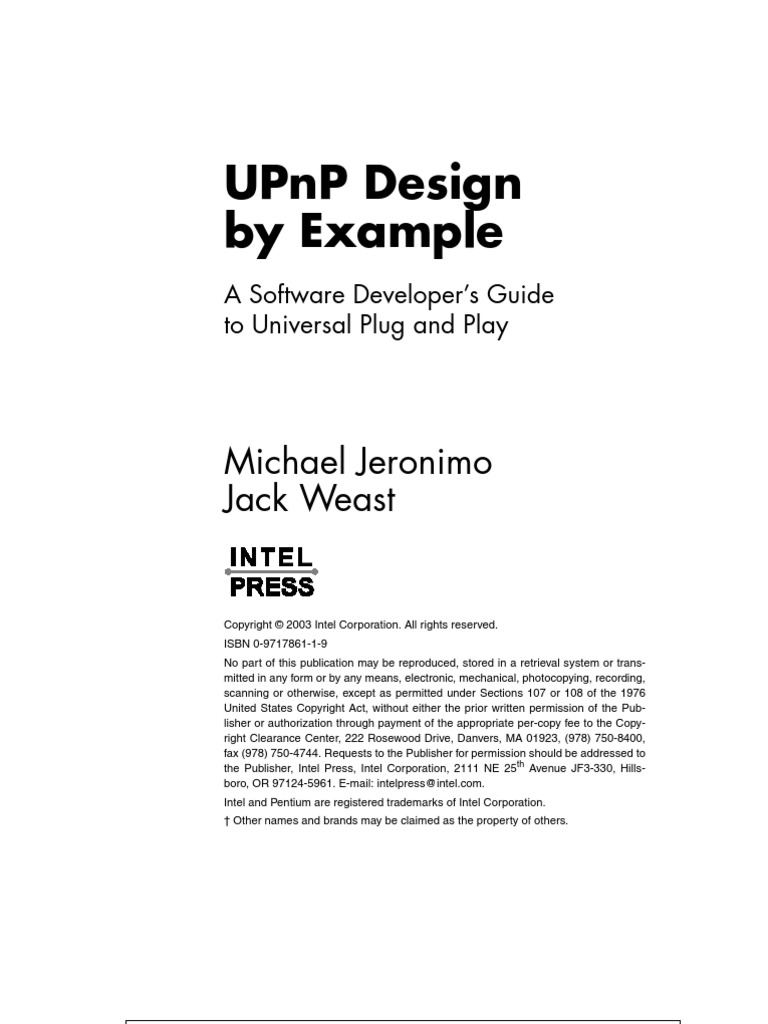 Upnp Design by Example: Michael Jeronimo Jack Weast | PDF | Parameter ...