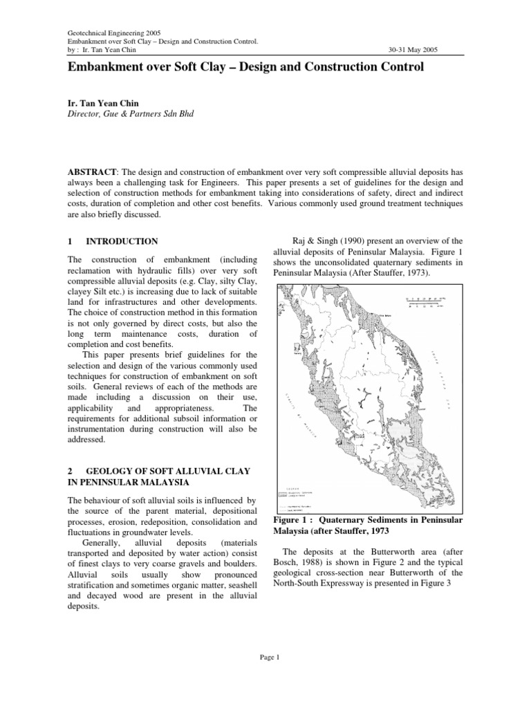 Embankment Design over Soft Clay | PDF | Geotechnical Engineering ...