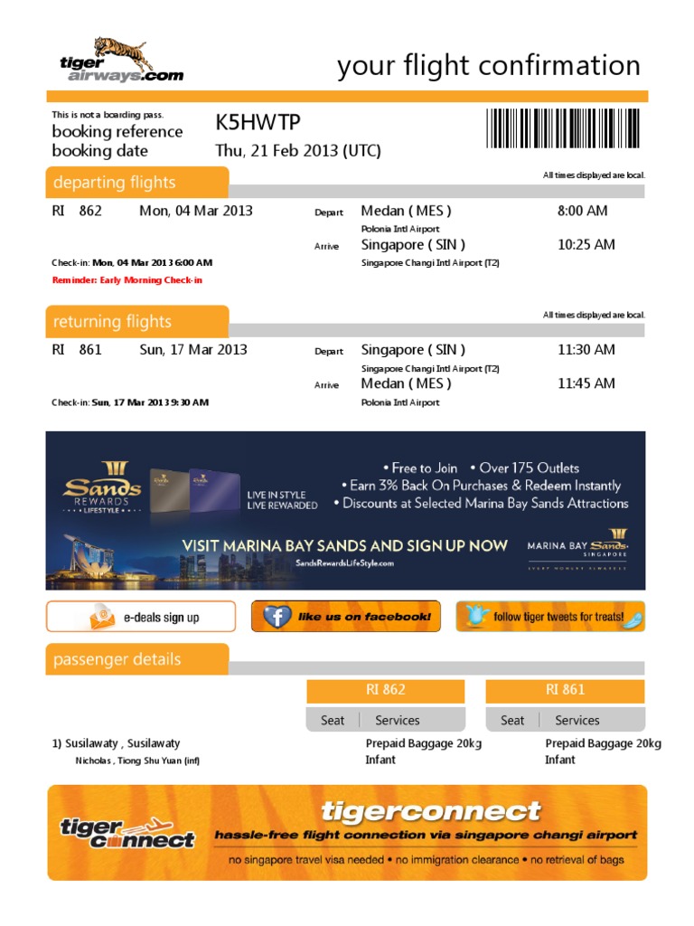 Your Flight Confirmation: K5Hwtp | PDF | Aviation | Transport