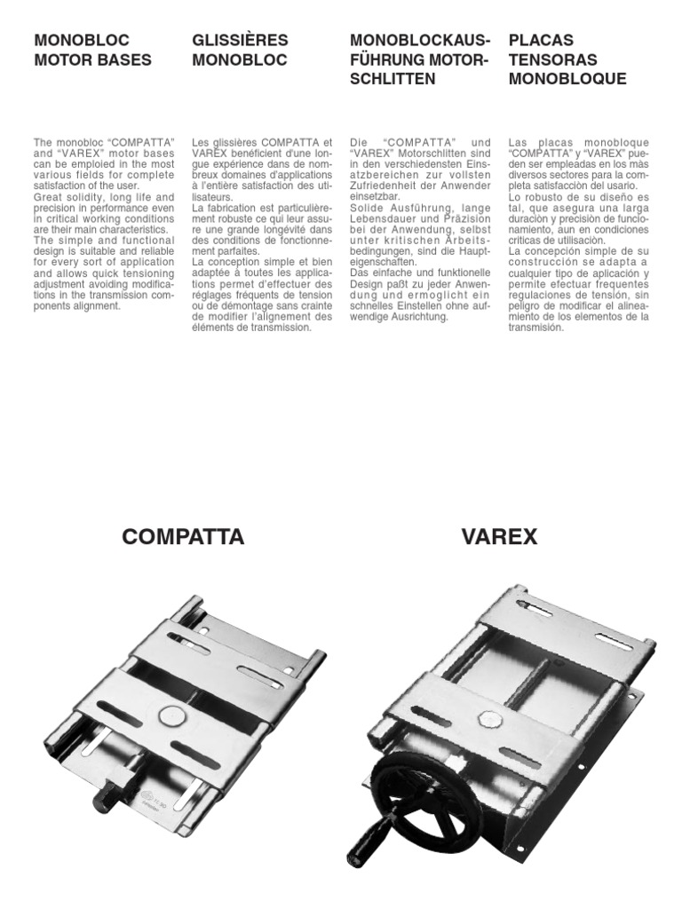 MOTOR BASES FOR INDUSTRIAL APPLICATIONS | PDF | Electromagnetism ...
