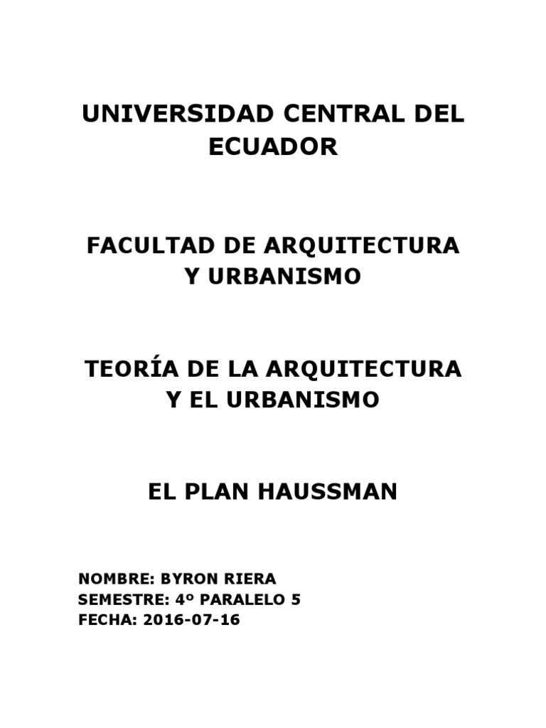 Plan Haussmann Final | Descargar gratis PDF | París | Ciudad