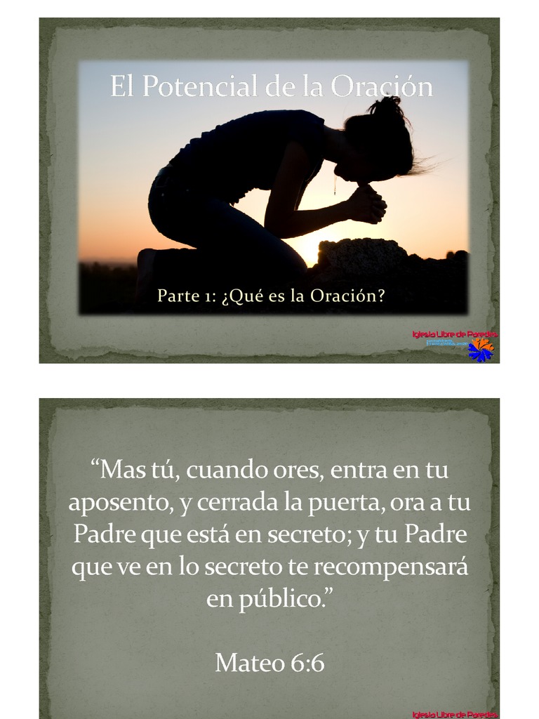 Serie: El Potencial de La Oración Parte 1 ¿Que Es La Oracion? | PDF ...