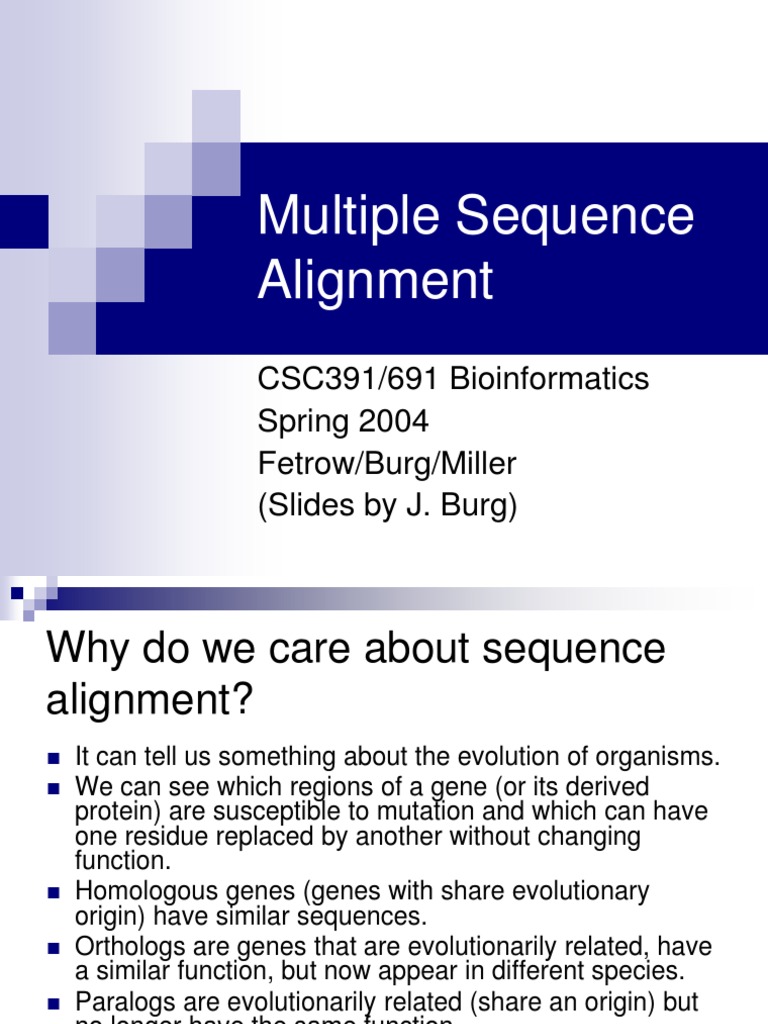 Multiple Sequence Alignment | PDF | Sequence Alignment | Biological ...