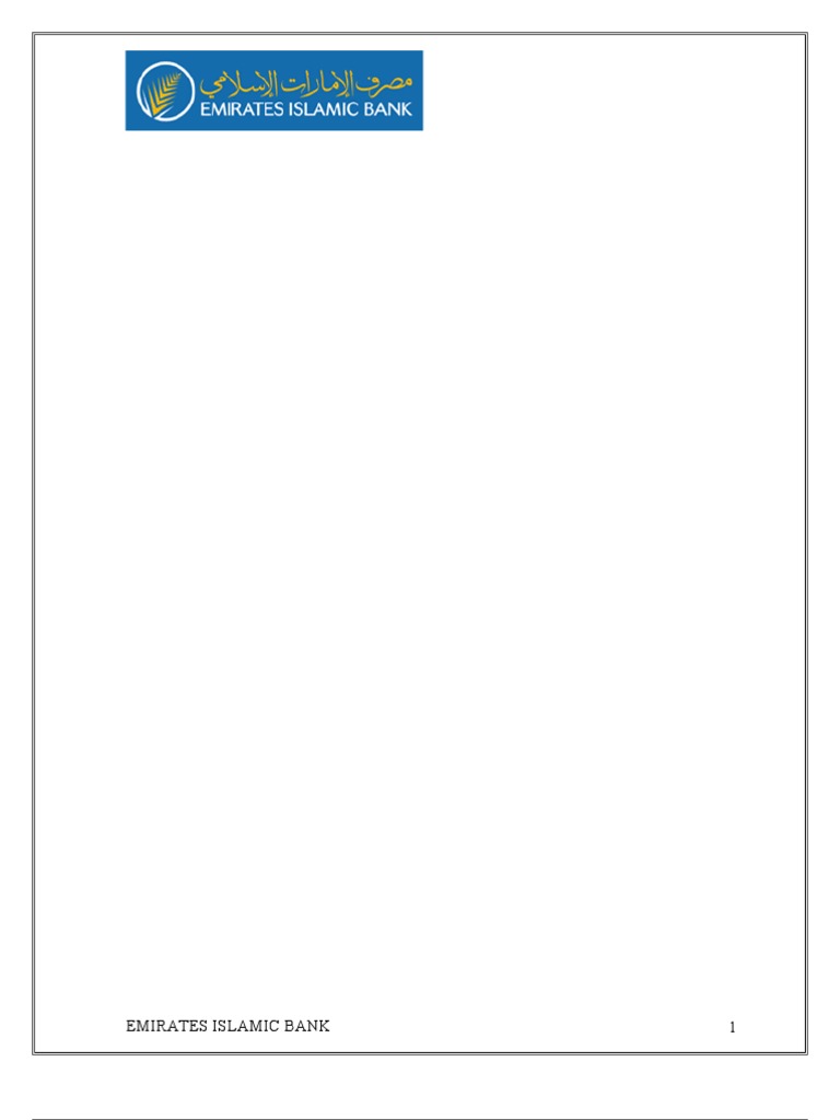 Emirates Islamic Bank | PDF | Transaction Account | Islamic Banking And ...