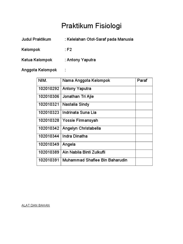 Pengaruh Kimograf pada Kelelahan Otot | PDF
