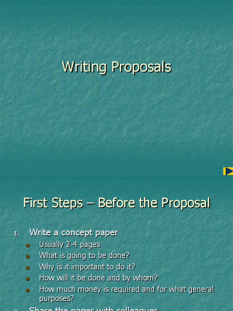 Writing Proposals | PDF | Request For Proposal | Evaluation