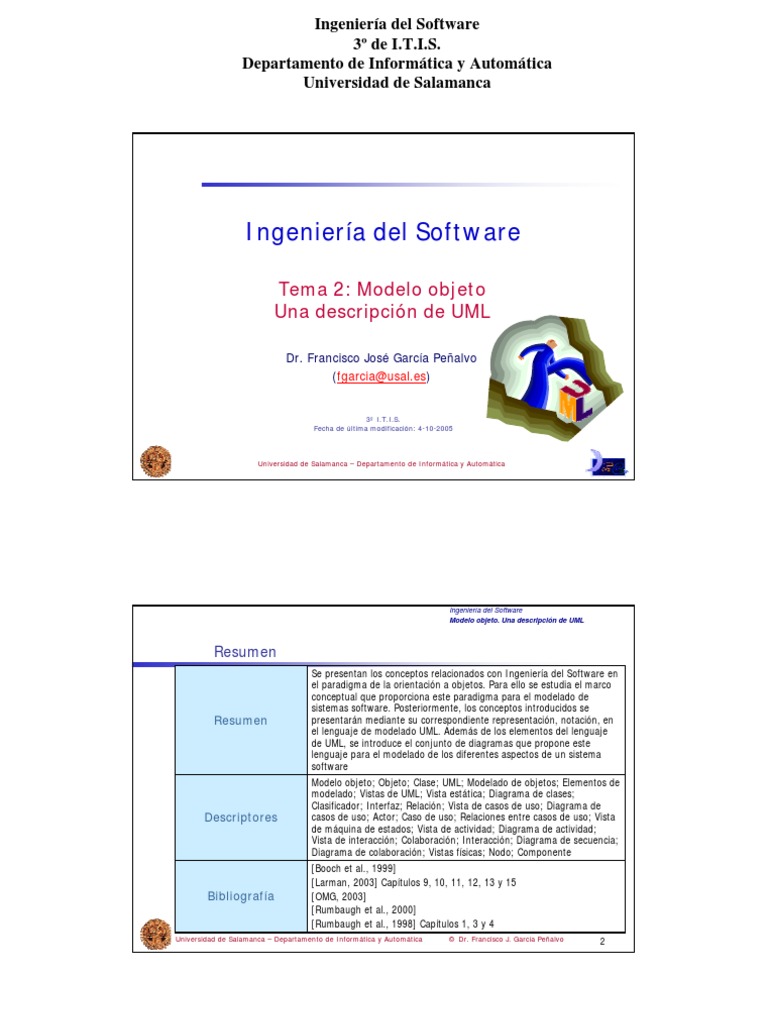 Tema 2 - Modelo Objeto | PDF | Lenguaje de modelado unificado ...