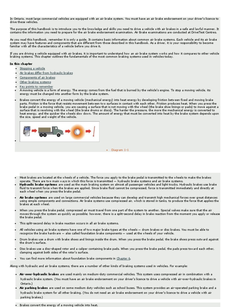 Air Brake Handbook | PDF | Brake | Trailer (Vehicle)