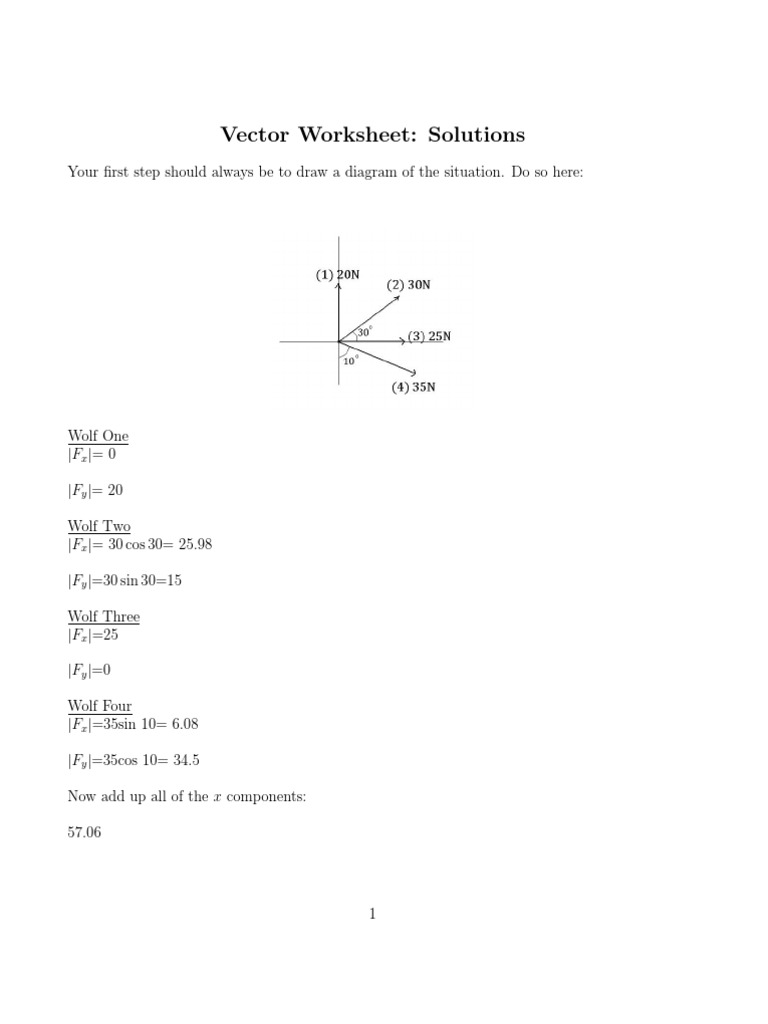 Vector Solutions | PDF | Euclidean Vector | Force