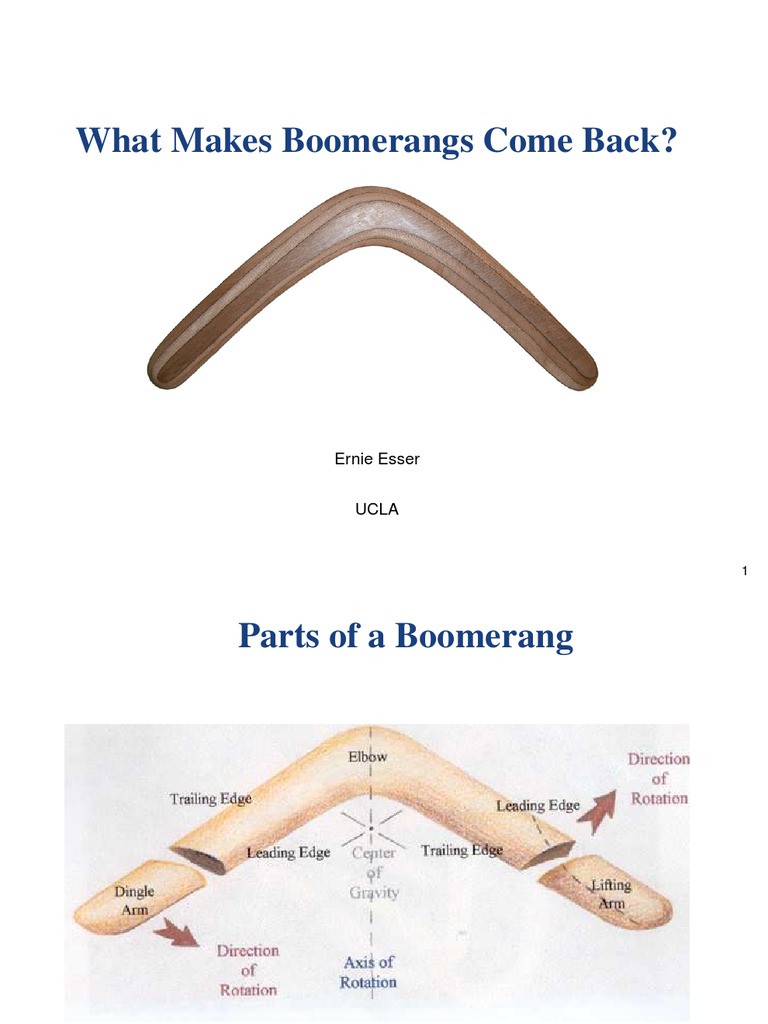 Boomerang Flight Mechanics Explained | PDF | Rotation Around A Fixed ...