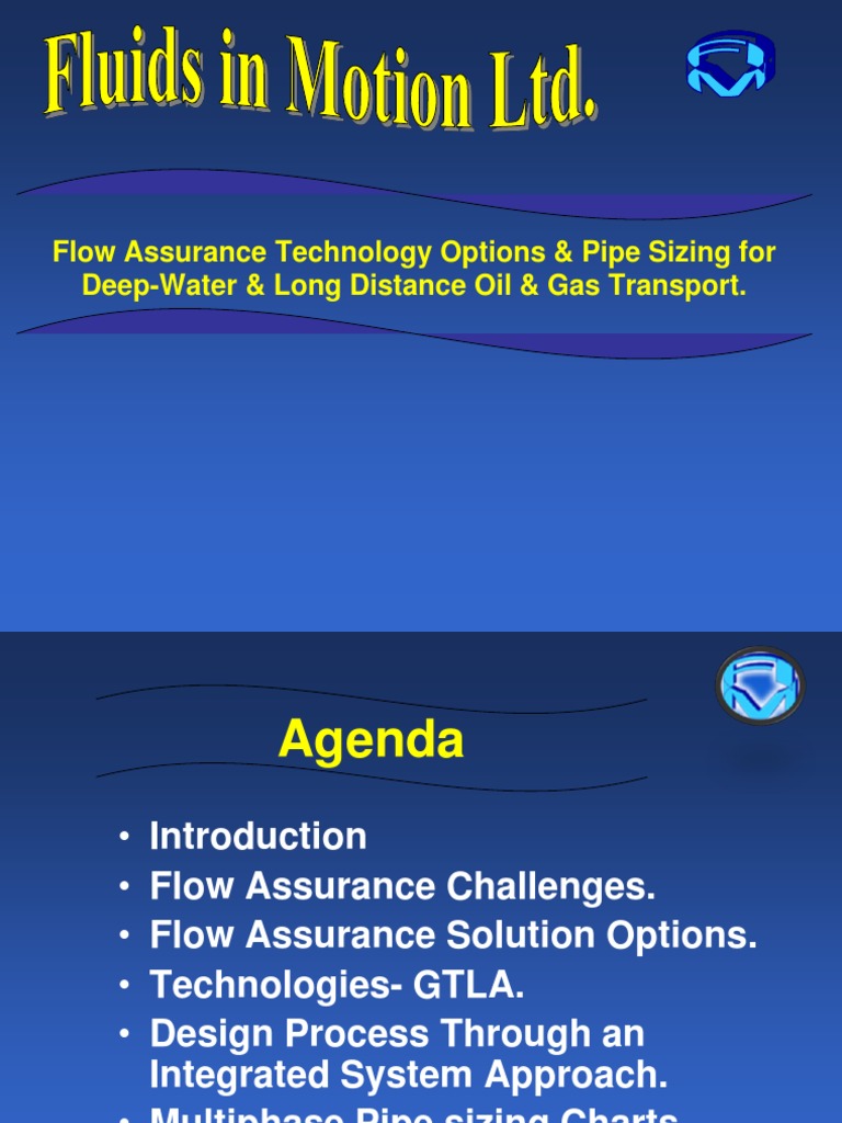 Flow Assurance Technology Options Pipe Sizing For Deep Water Long ...