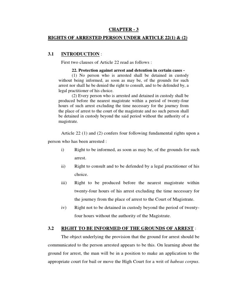 Rights of Arrested Person | PDF | Arrest | Bail