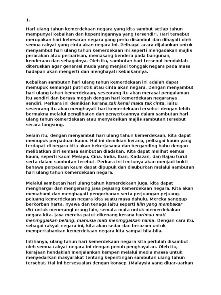 Karangan Kemerdekaan | PDF