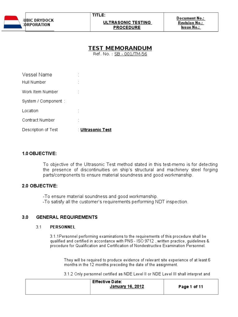 Ultrasonic Test | Nondestructive Testing | Calibration