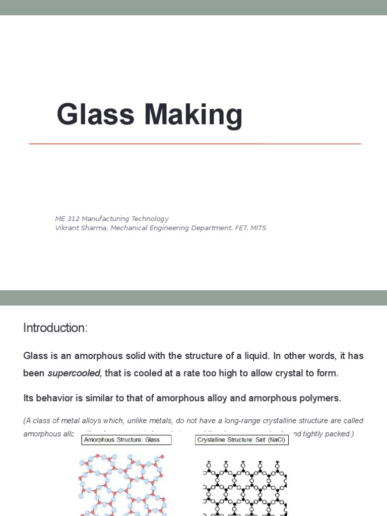Glass Making | PDF | Glasses | Annealing (Metallurgy)