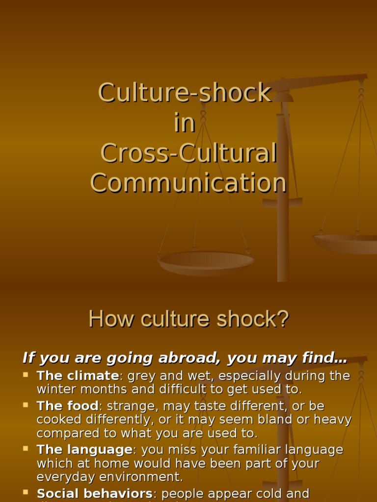 Culture-Shock in Cross-Cultural Communication | Download Free PDF ...