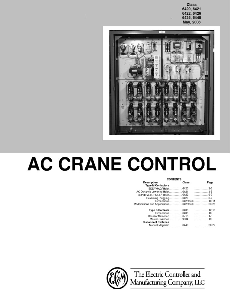 Ac Crane Control | Download Free PDF | Relay | Switch