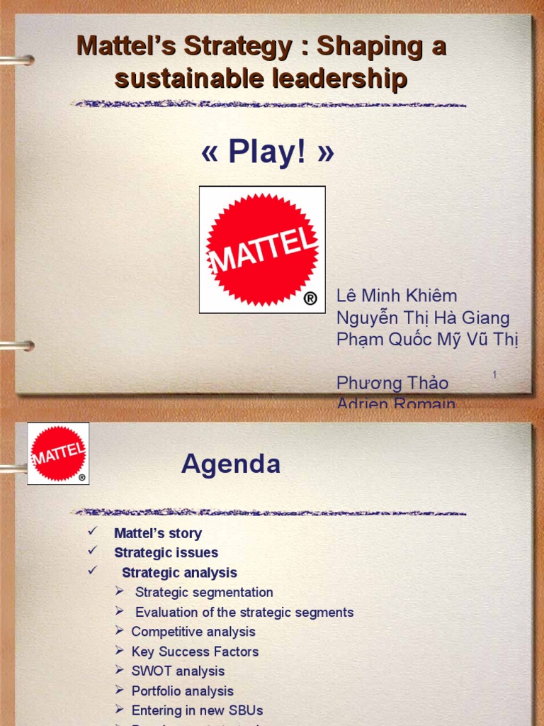 Mattel's Strategic Leadership Plan | PDF